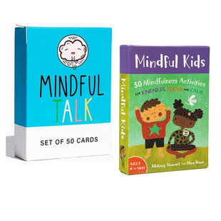 Mindful talk全英文充满智慧的谈话儿童卡牌游戏家庭聚会益智卡牌-阿里巴巴