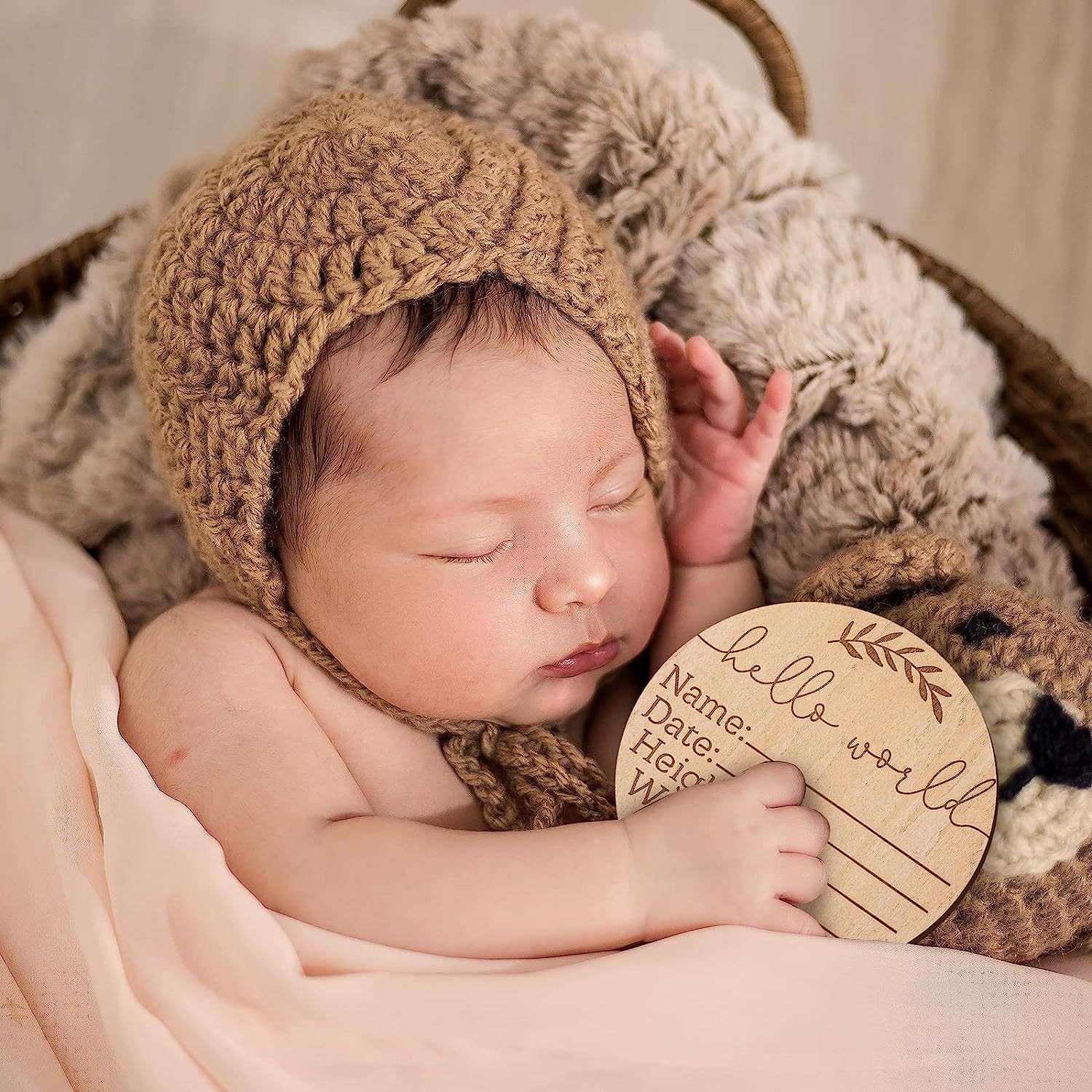 新生儿标志 圆形木制里程碑式宝宝幼儿园名称标志创意实木-阿里巴巴