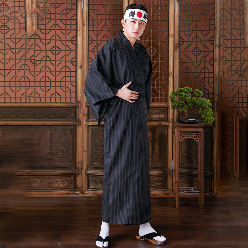 Japanese kimono dress traditional male warrior take long feng warrior ...