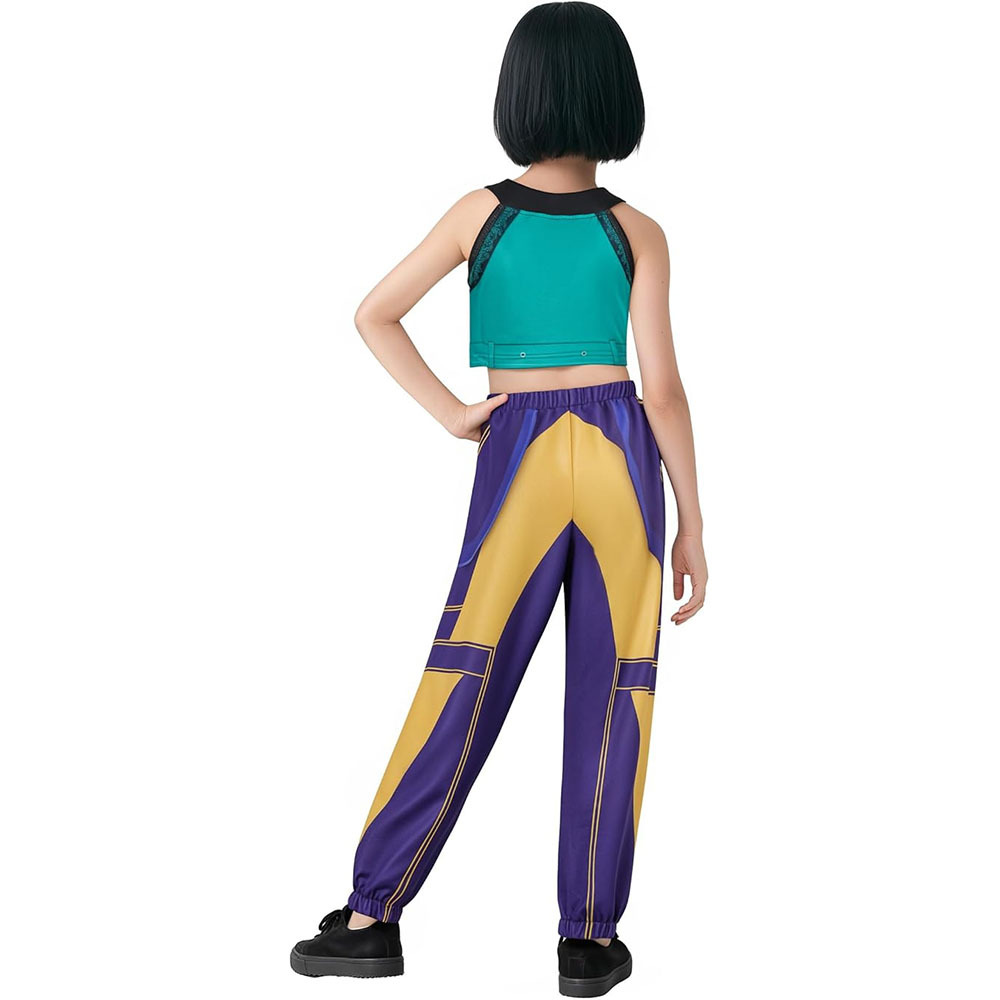 跨境欧美新款k-pop女孩恶魔猎人流行歌手万圣节装扮儿童舞台套装-阿里巴巴