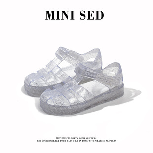 MINISED女童男童凉鞋儿童罗马鞋果冻童鞋洞洞鞋沙滩凉鞋果冻鞋-阿里巴巴