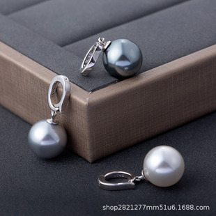 通体S925银扣吊坠 白色铂金灰大溪地黑 12MM施家贝珠仿珍珠吊-阿里巴巴