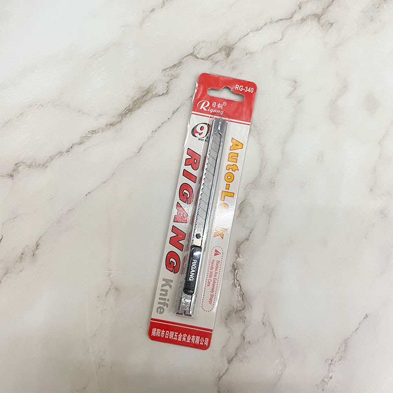 RG340美工刀裁纸刀壁纸刀墙纸小刀不锈钢大号小号刀金属工具刀-阿里巴巴