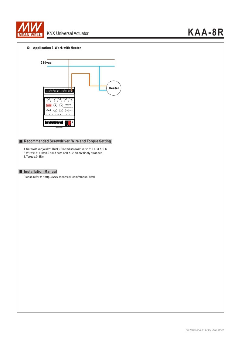 台湾明纬正品LED开关电源 KAA-8R/KAA-8R-10 KNX 8路16A/10A执行-阿里巴巴