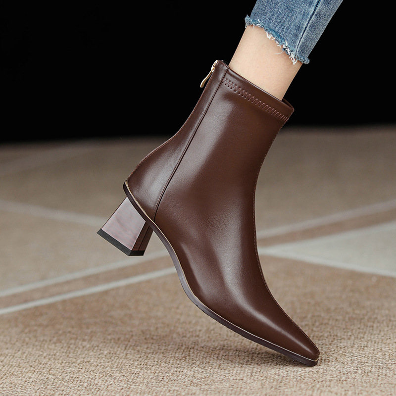 Chiko Pepper Square Toe Block Heels Boots