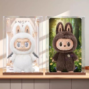 适用泡泡玛特zimomo labubu 大首领阴晴大天使公仔 亚克力展示盒-阿里巴巴