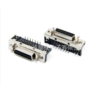SCSI II 26P母弯插,26P孔式母座,MDR,HPDB 26P 90度母Lineconn-阿里巴巴