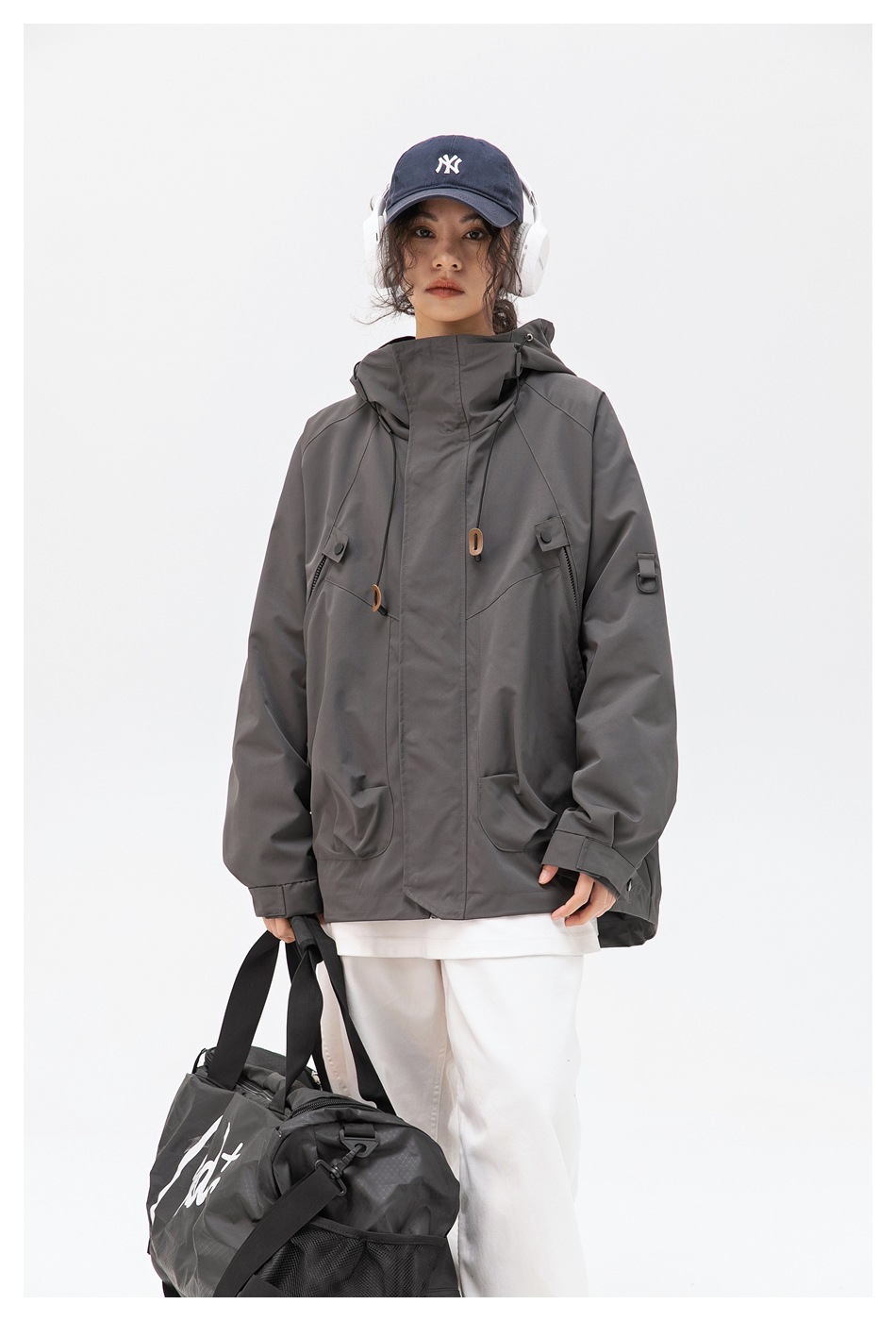 ADAM FREAK美式国潮牌机能风冲锋衣山系户外连帽夹克外套男女C39-阿里巴巴