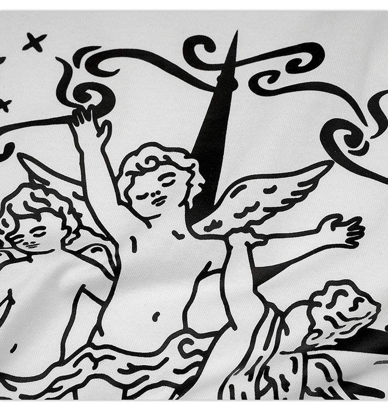 RFSD男装|天使印花短袖T恤2023夏季新品潮牌宽松街头纯棉短袖男女-阿里巴巴