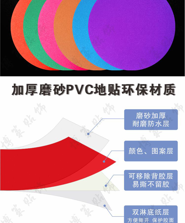 JX55加厚磨砂站位贴5s6s定位管理幼儿园舞蹈工厂车间防水耐磨圆形-阿里巴巴