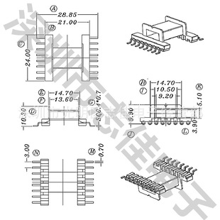 EFD20高频电源骨架EFD20变压器骨架 EFD20卧式贴片骨架8+8针2004-阿里巴巴