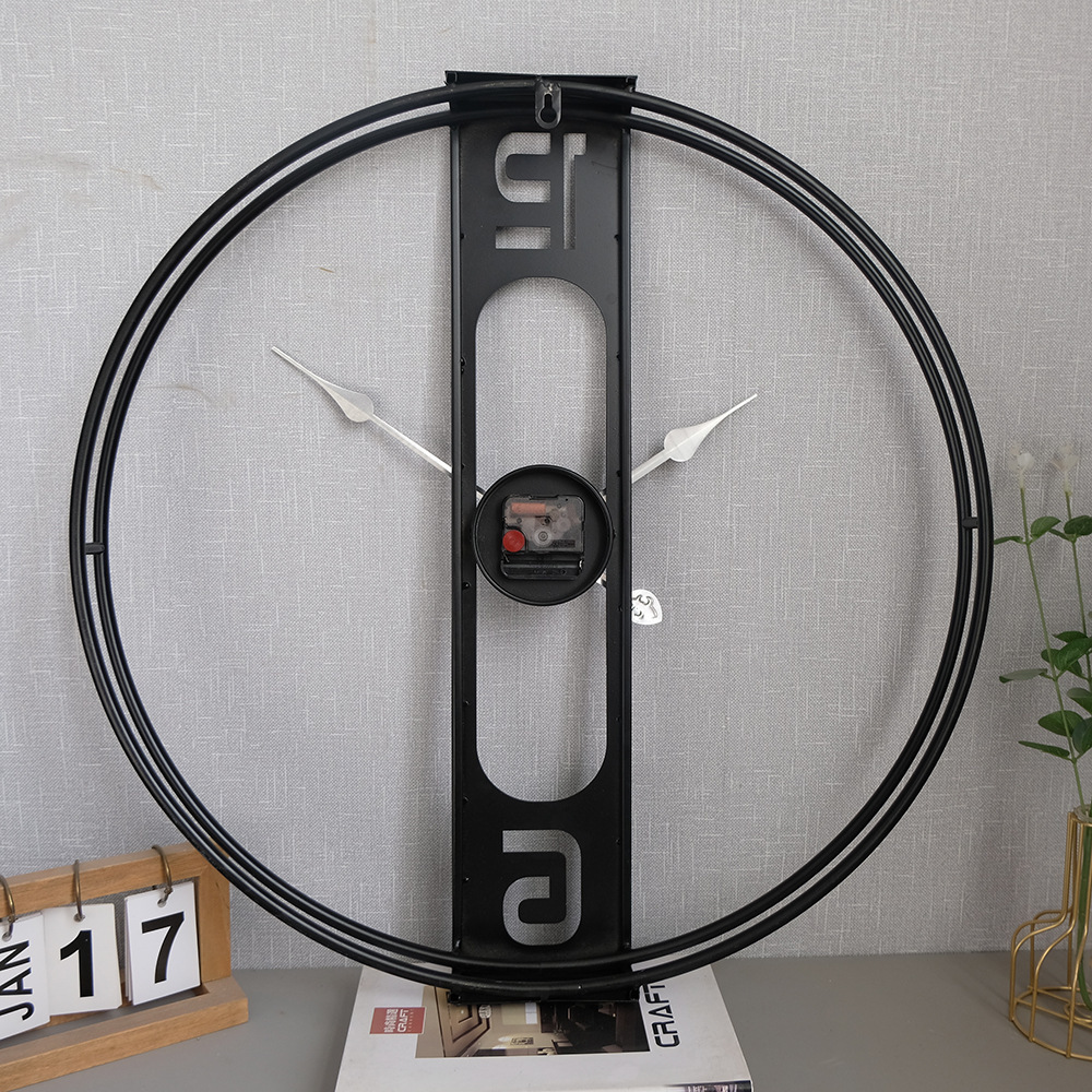 Nordic ins Simple Modern Mute clock Metal Iron Creative European Living ...