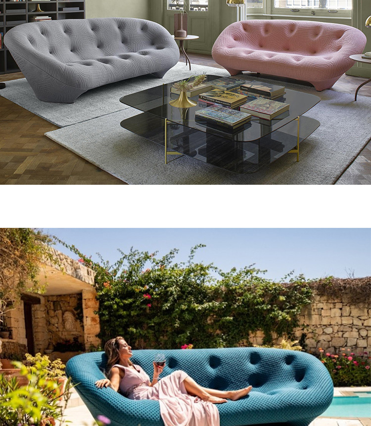 写意空间弧形布艺沙发设计师小户型网红意式极简ploum贝壳沙发-阿里巴巴