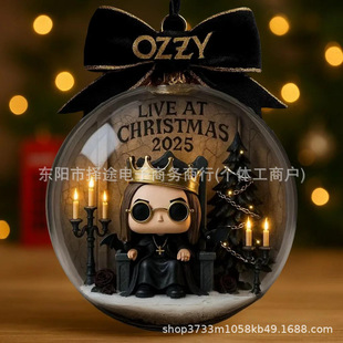 Ozzy Osbourne Christmas Ornament奥兹，奥斯本圣诞装饰-阿里巴巴