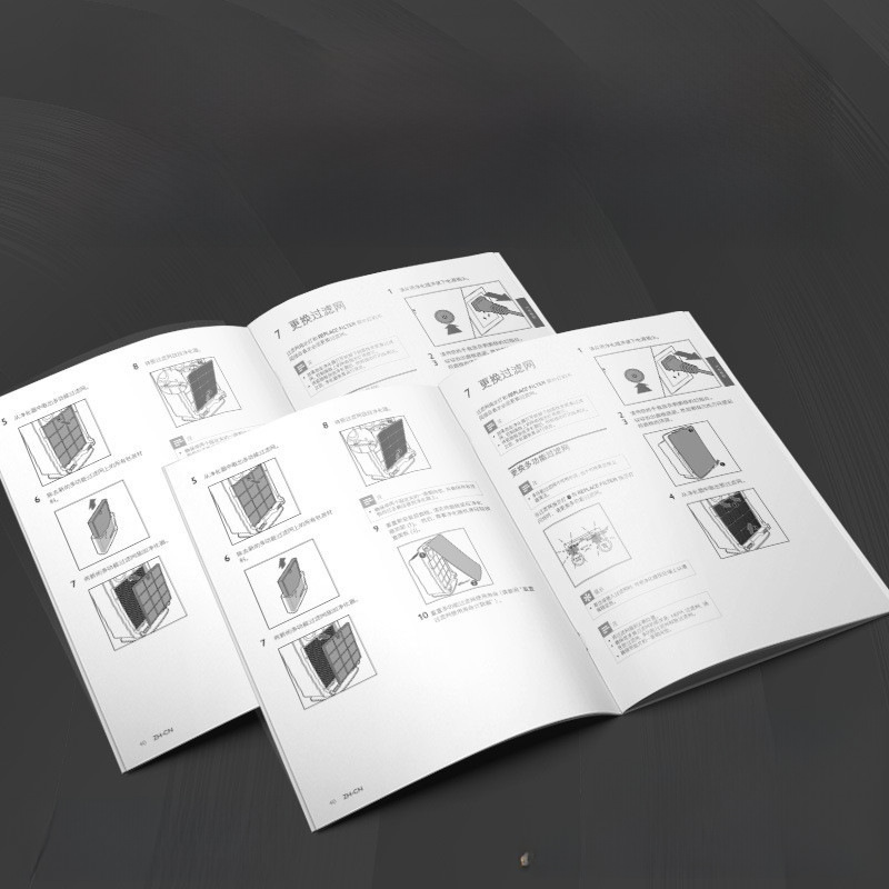 Product instruction manual printing customized brochure making tri-fold ...