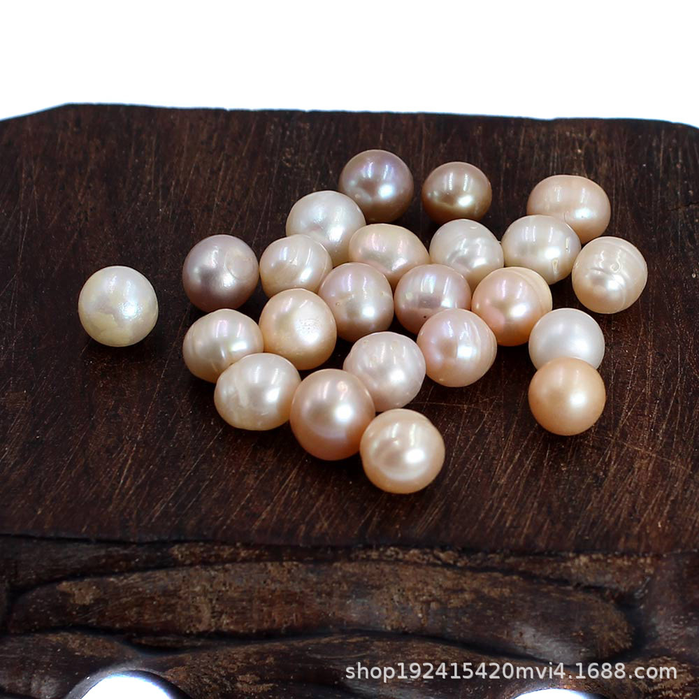 AA 8-9mm 无孔近圆冲头淡水珍珠供曼扎藏式散珠饰品配件鱼缸装饰-阿里巴巴