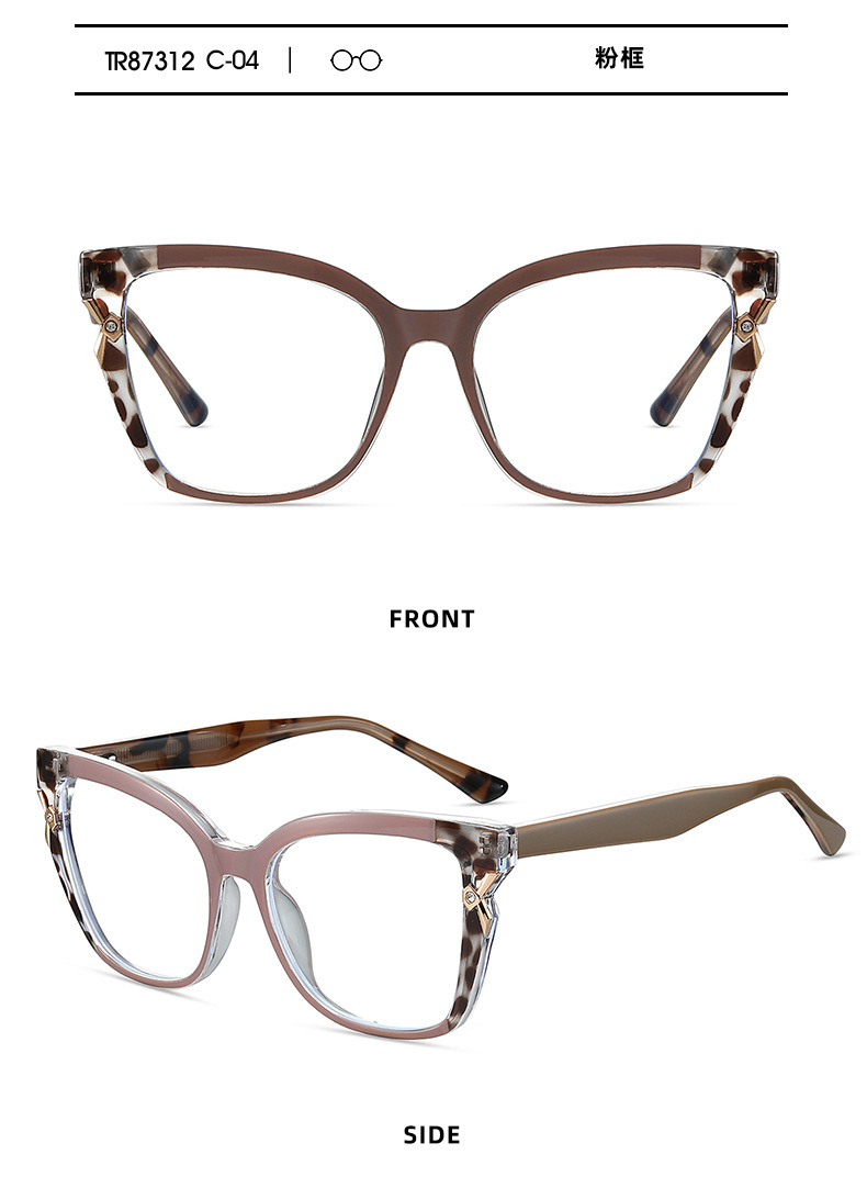 87312防蓝光眼镜贴钻蝴蝶方框跨境热销款TR90眼镜框ins潮流眼镜框-阿里巴巴