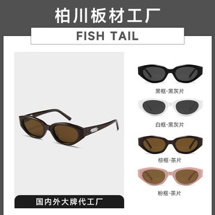 jennie联名款fishtail板材墨镜女 gm猫眼太阳镜显脸小防晒BC-2025-阿里巴巴