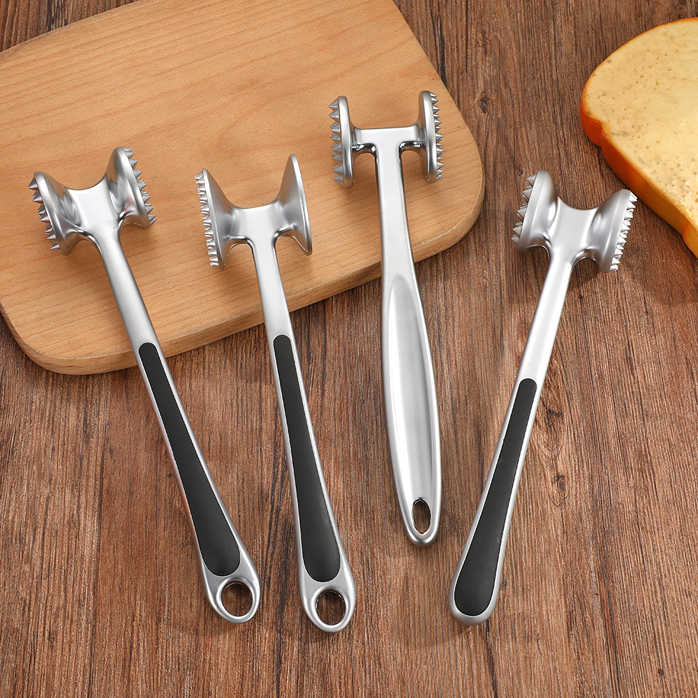 跨境双面松肉锤锌合金打肉锤家用多功能松肉锤猪扒牛排锤碎肉锤-阿里巴巴