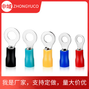 厂家批发铜鼻子 RV5.5/5/6/8/10/12 绝缘冷压接线端子电线电缆镀-阿里巴巴