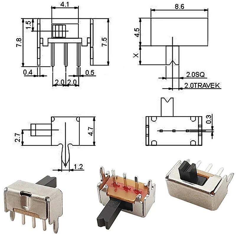 SS-12D07两档三脚拨动开关侧拨耐高温SK12D07VG2 VG3 VG4 VG5 VG6-阿里巴巴