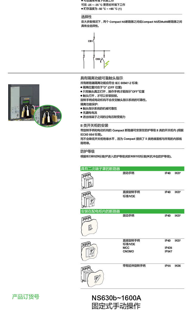 Schneider塑壳断路器NS-800 N 3P Micrologic 2.0 C080N320FM-阿里巴巴