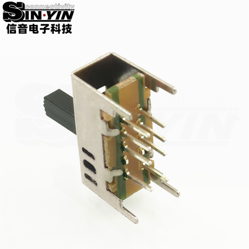 SS23D03双排六脚二挡拨动开关2排3档 厂家拨动开关三档立式8脚-阿里巴巴