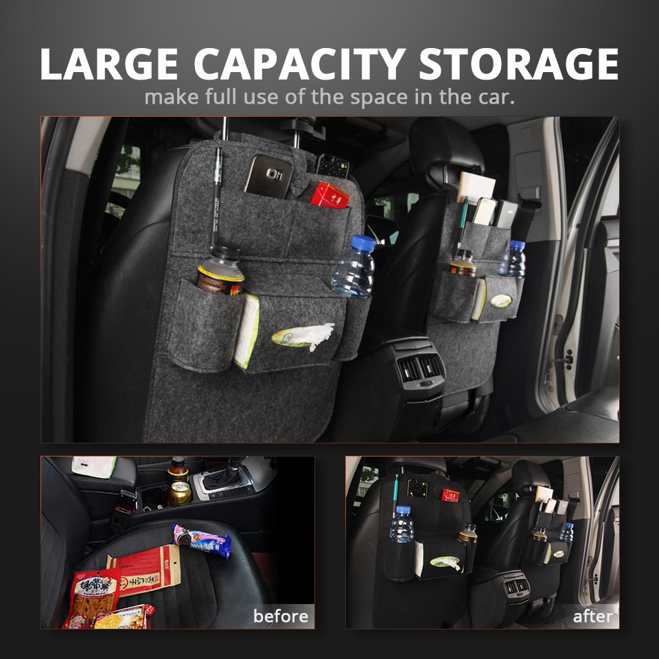 1pc Universal Car Back Seat Storage Bag Organizer Trunk跨境-阿里巴巴