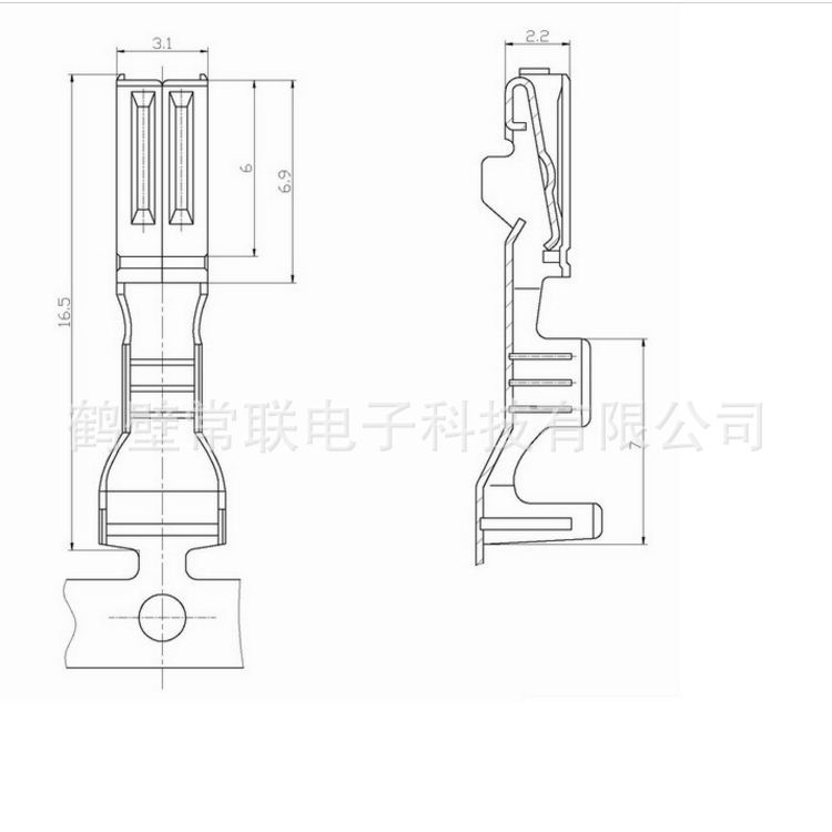 PP0118001（DJ621-2.3A） 片形插座 2.3x0.6 镀带亮锡接线端子-阿里巴巴