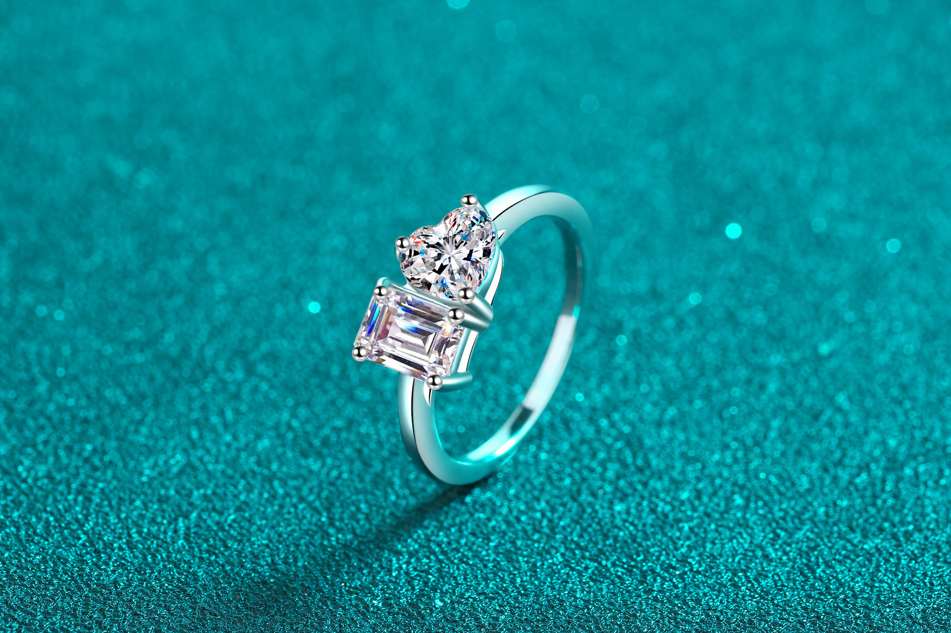 925纯银戒指女异形莫桑石祖母绿切指环镀pt950金介子厂家现货批发-阿里巴巴