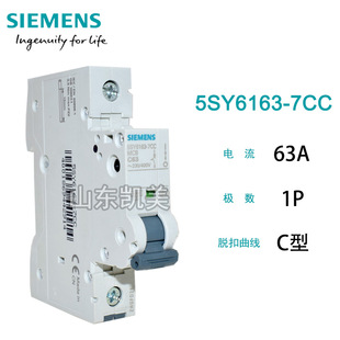 西门子MCB断路器 空气开关5SY6163-7CC 5SY6 1P C 型63A 6KA单相-阿里巴巴