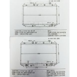 19010-PZA-A51 19010-PZA-A01 汽车散热器适用本田-阿里巴巴