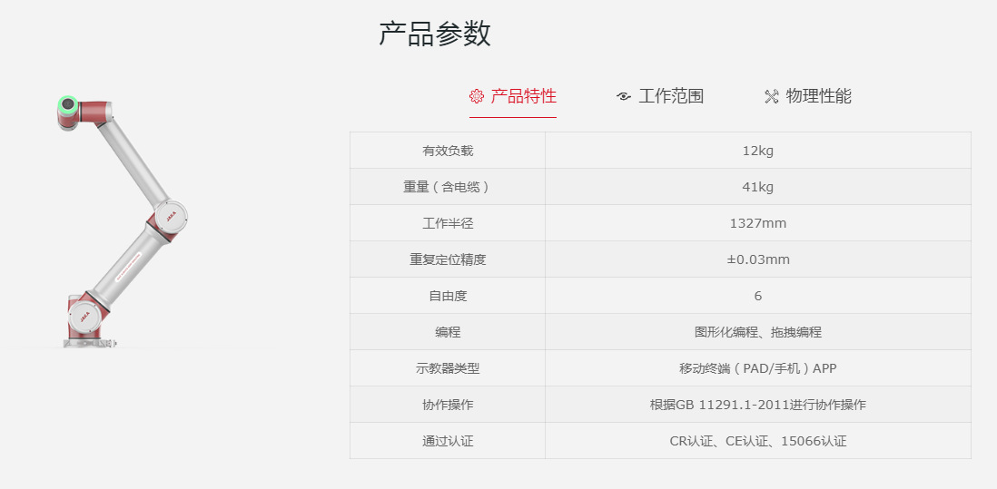 JAKA节卡协作机器人 ZU12-阿里巴巴