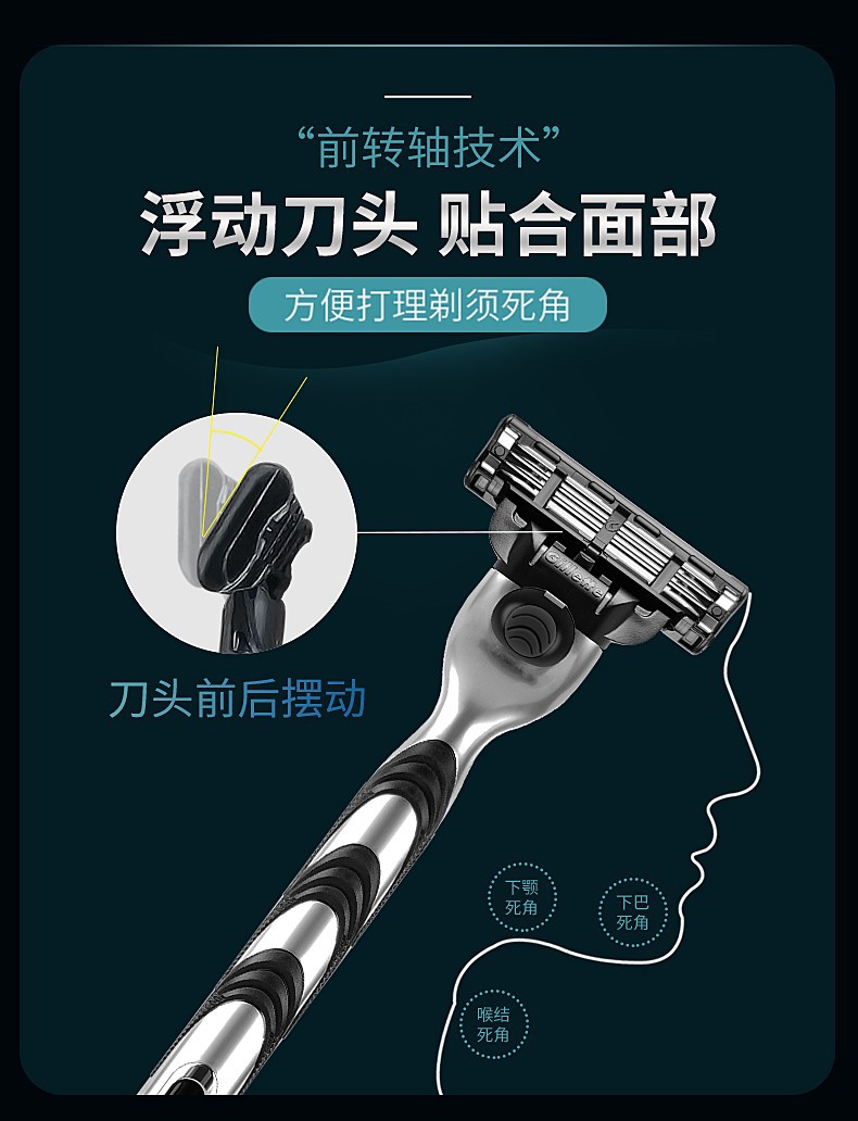 gillette speed 3 blade manual shaver men's shaver authentic original ...