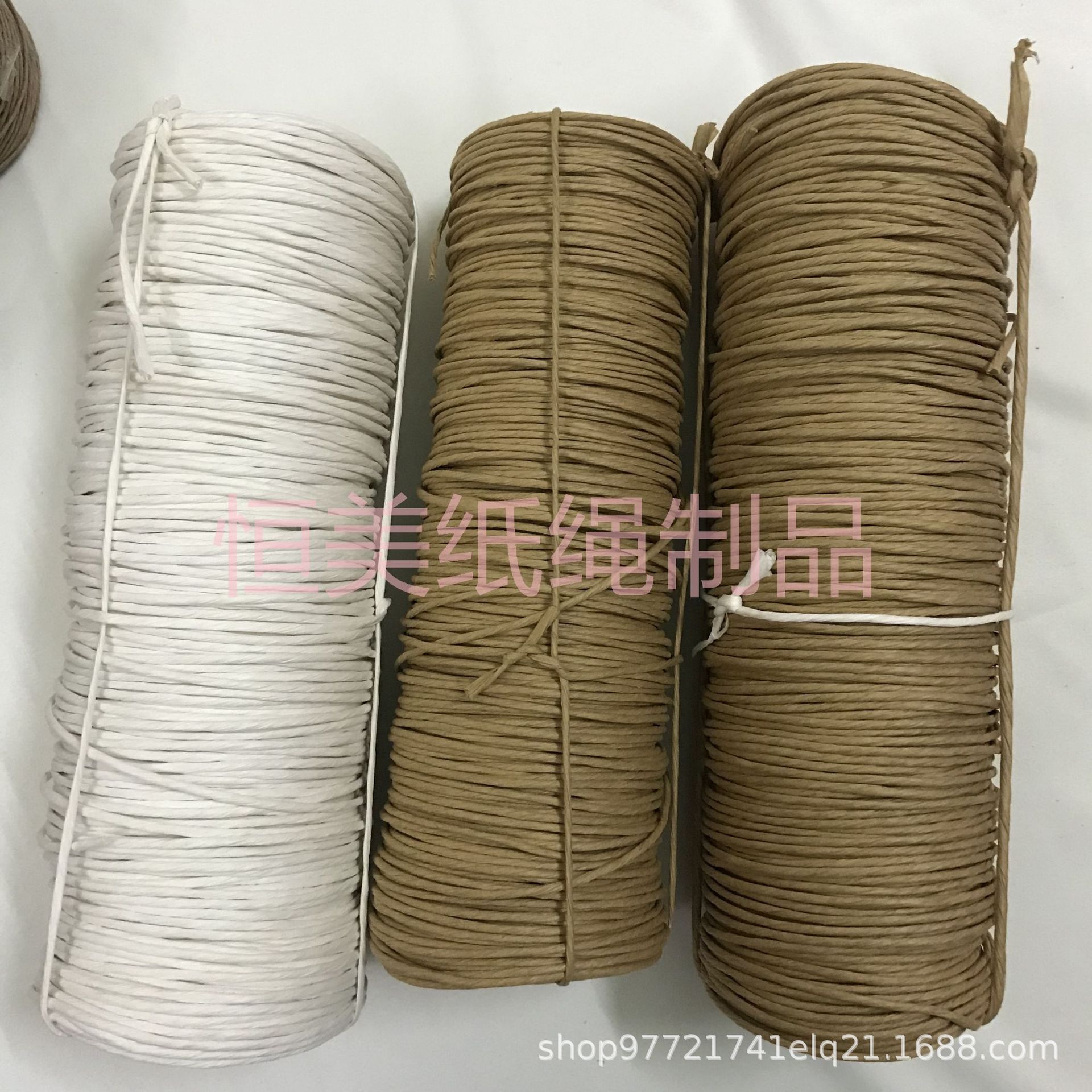 批发纸绳1 2 3 4mm牛皮色彩色单股双股吊牌 服装纸绳 双色纸绳-阿里巴巴
