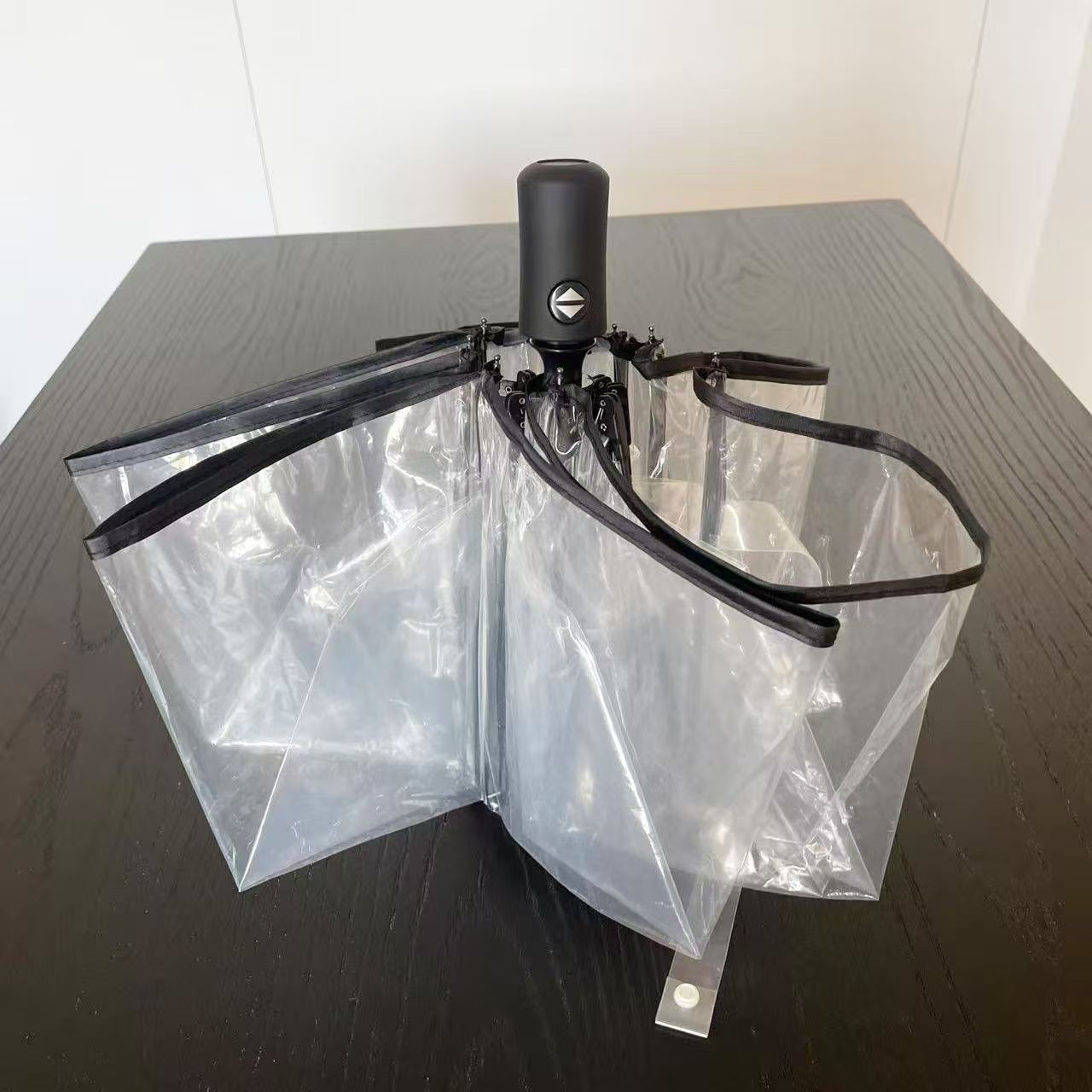 日系小清新全自动三折伞透明成人折叠伞 外贸爆款旅游拍照伞批发-阿里巴巴