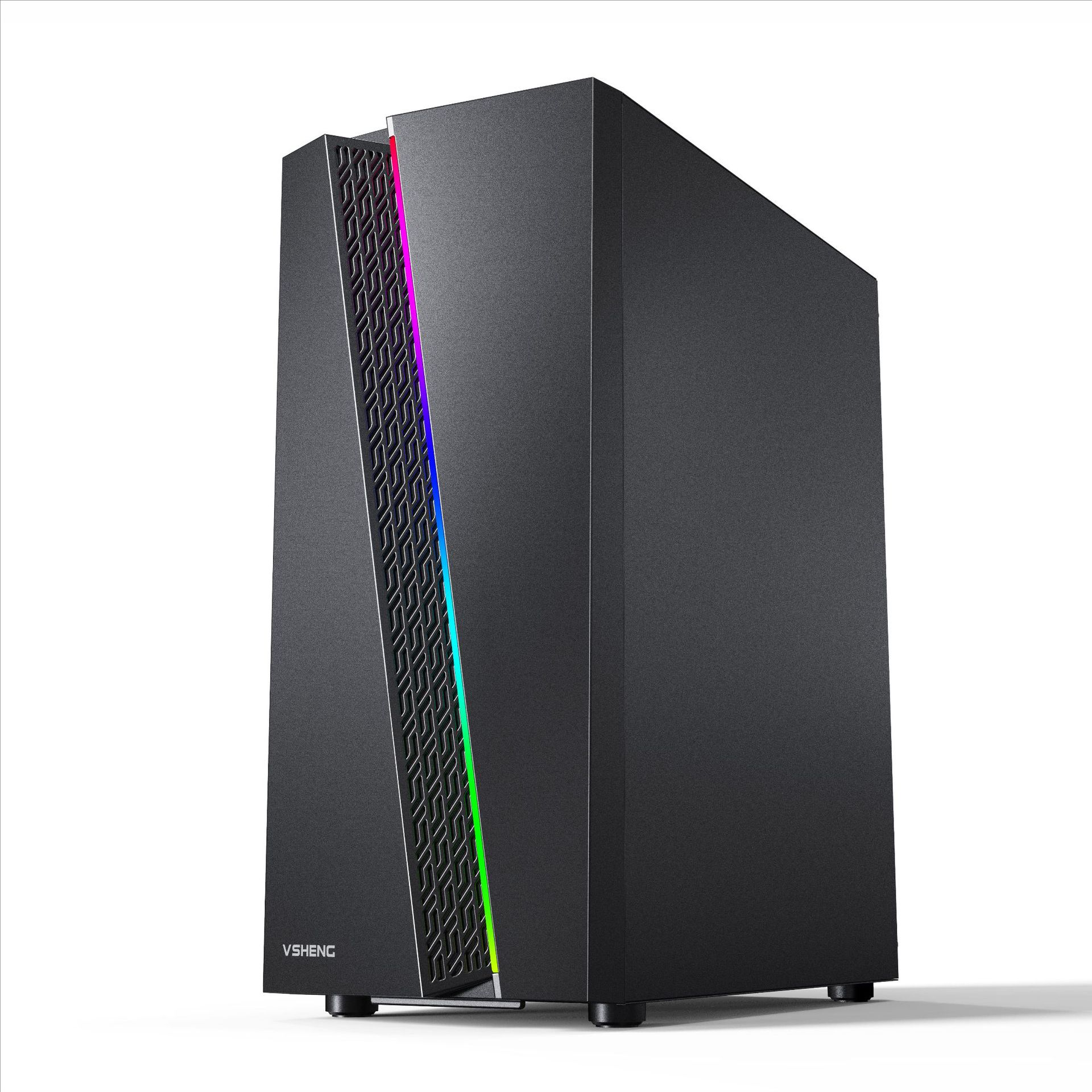 VSHENG威盛台式电脑机箱战影 前置240水冷 RGB灯条 独立包仓-阿里巴巴