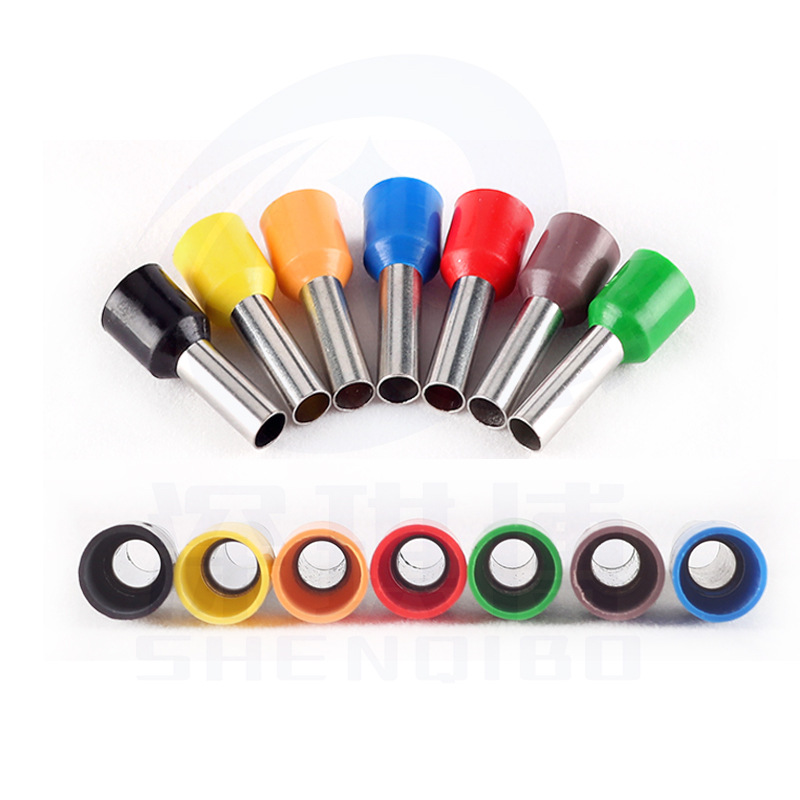 管型端子E0508 VE1008 E1508针型端子欧式冷压接线端子压线耳黄铜-阿里巴巴