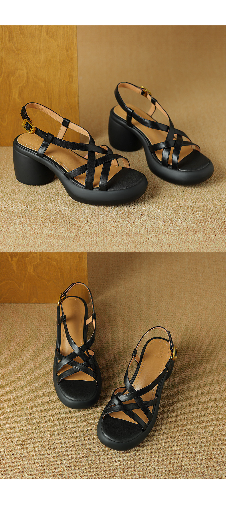 CHIKO Mercy Open Toe Block Heels Platforms Sandals