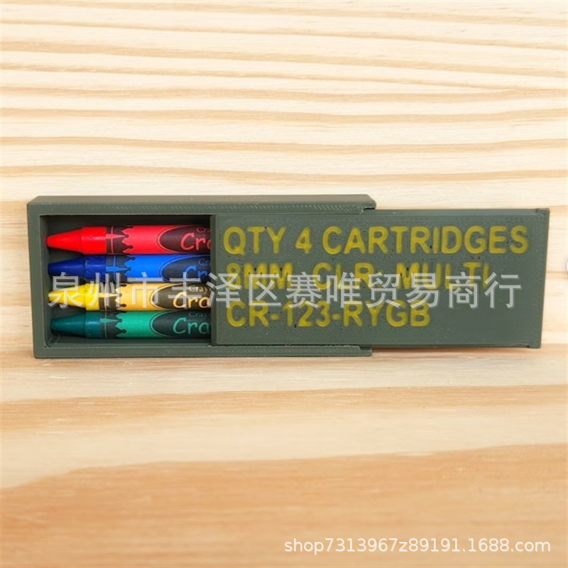 现货跨境 Tactical Crayon Case 战术蜡笔盒圣诞礼物装饰木质-阿里巴巴