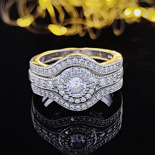 7.8g电商速卖通欧美饰品热卖三件套s925纯银组合戒指女直销r5618s-阿里巴巴