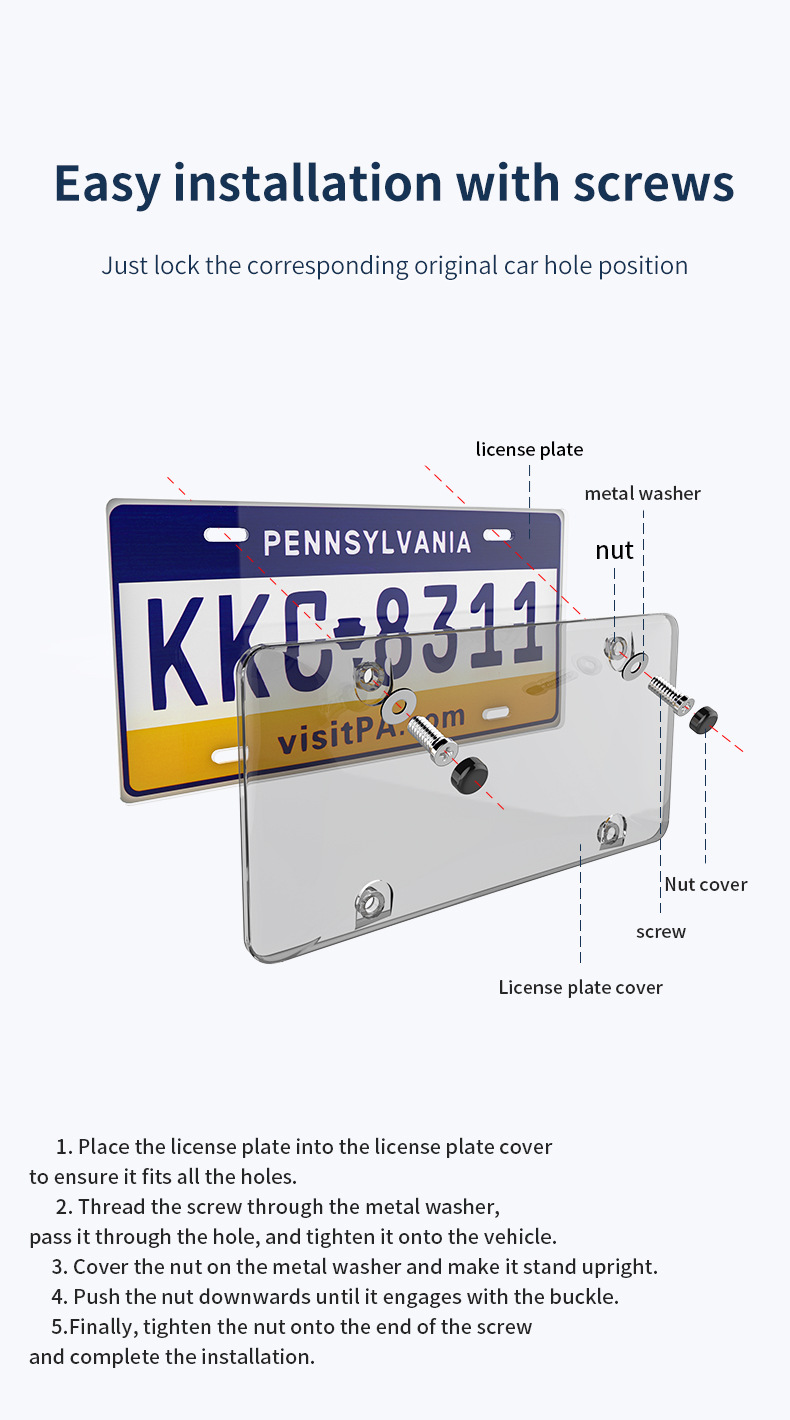 美式汽车牌照架罩照托车牌盖牌照框American license plate frame-阿里巴巴