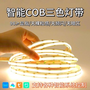 已接入米家APP智能cob灯带双色温语音无极调光客厅双眼皮线形灯顶-阿里巴巴