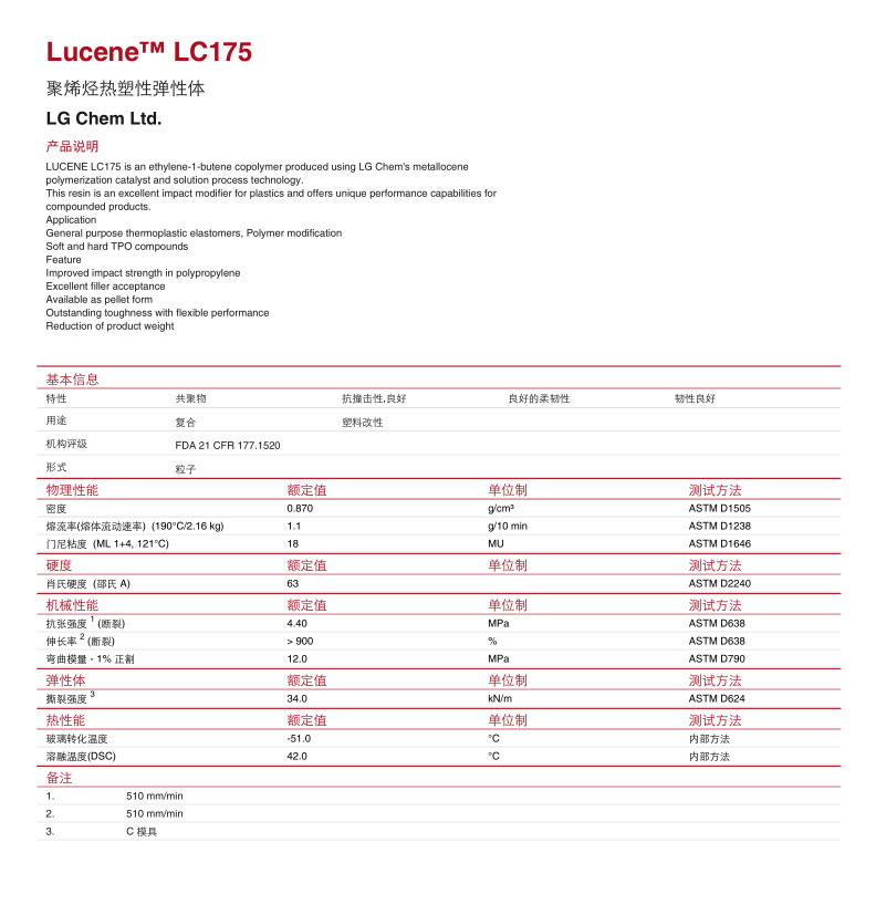 POE LG化学 LC175 高弹性 耐冲击 低热封温度-阿里巴巴