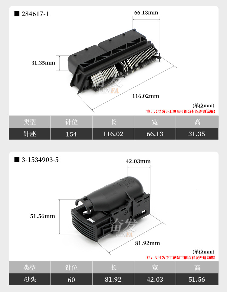 连接器154针铝壳ECU外壳汽车FF-AS154/S-1油改气电脑板284617-1-阿里巴巴