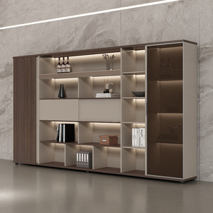 办公室书柜木质老板背景柜资料档案收纳a4文件柜公司员工储物柜子-阿里巴巴