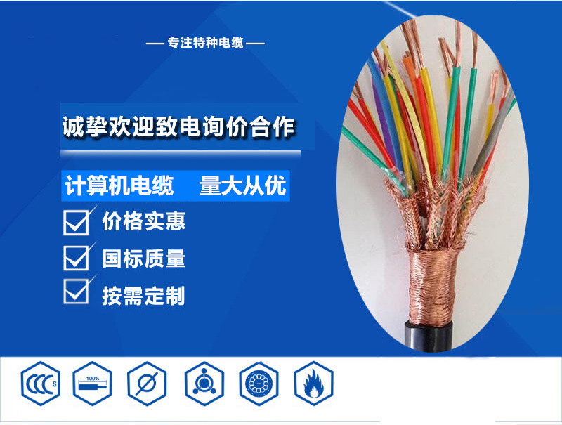 齐全NH-DJYPV计算机电缆1*3*1.5屏蔽控制电缆-阿里巴巴