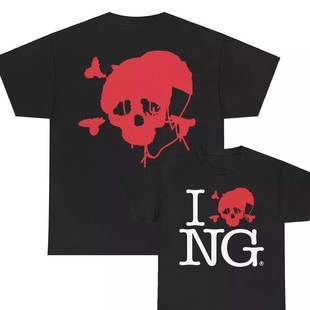 I Love NG I Luv Novagang Black Graphic Cotton T-shirt Unisex-阿里巴巴