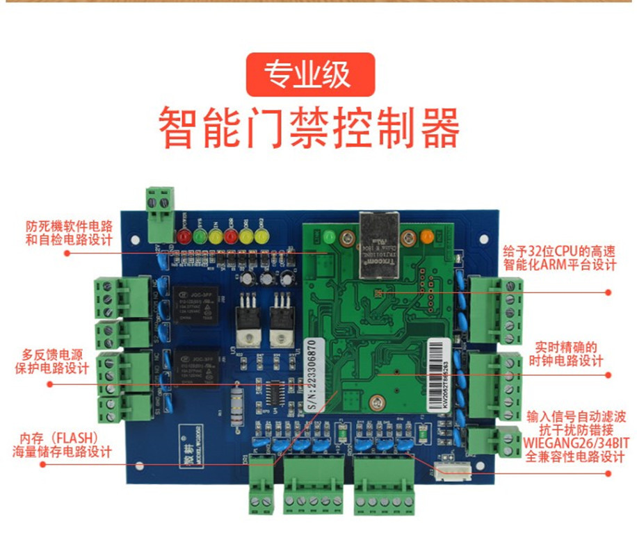 微耕WG2052门禁控制板 闸机控制板 韦根26/34门禁板 门禁系统板-阿里巴巴