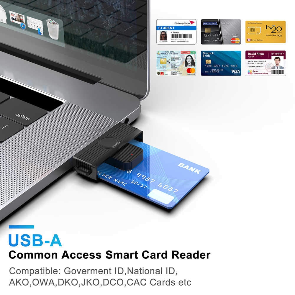 EBay USB智能卡读卡器Smart Card/SIM/ID/CAC卡Card reader读卡器-阿里巴巴